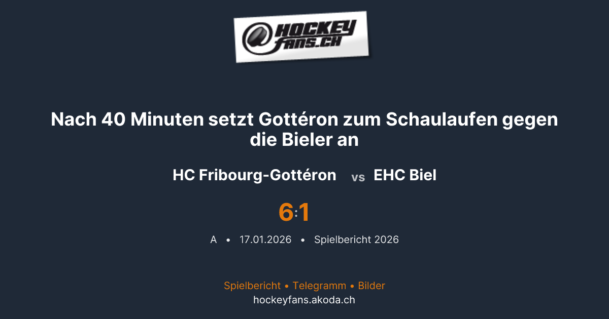 Nach 40 Minuten setzt Gottéron zum Schaulaufen gegen die Bieler an ...